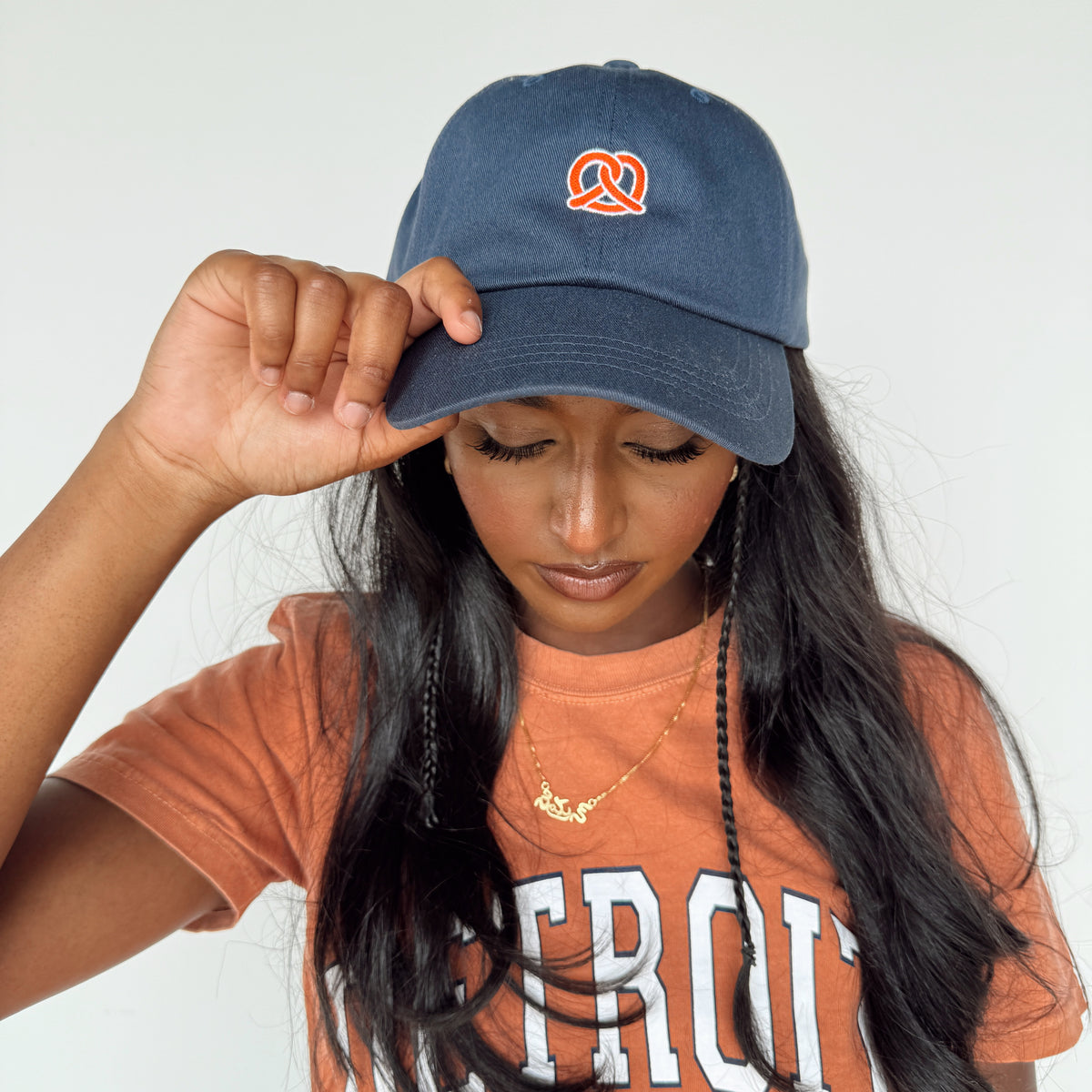 Navy Embroidered Pretzel Hat – Kiloh + Co.